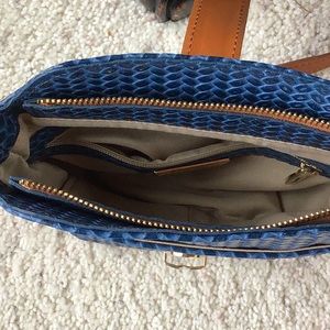 Bags | Blue Leather Purse New | Poshmark